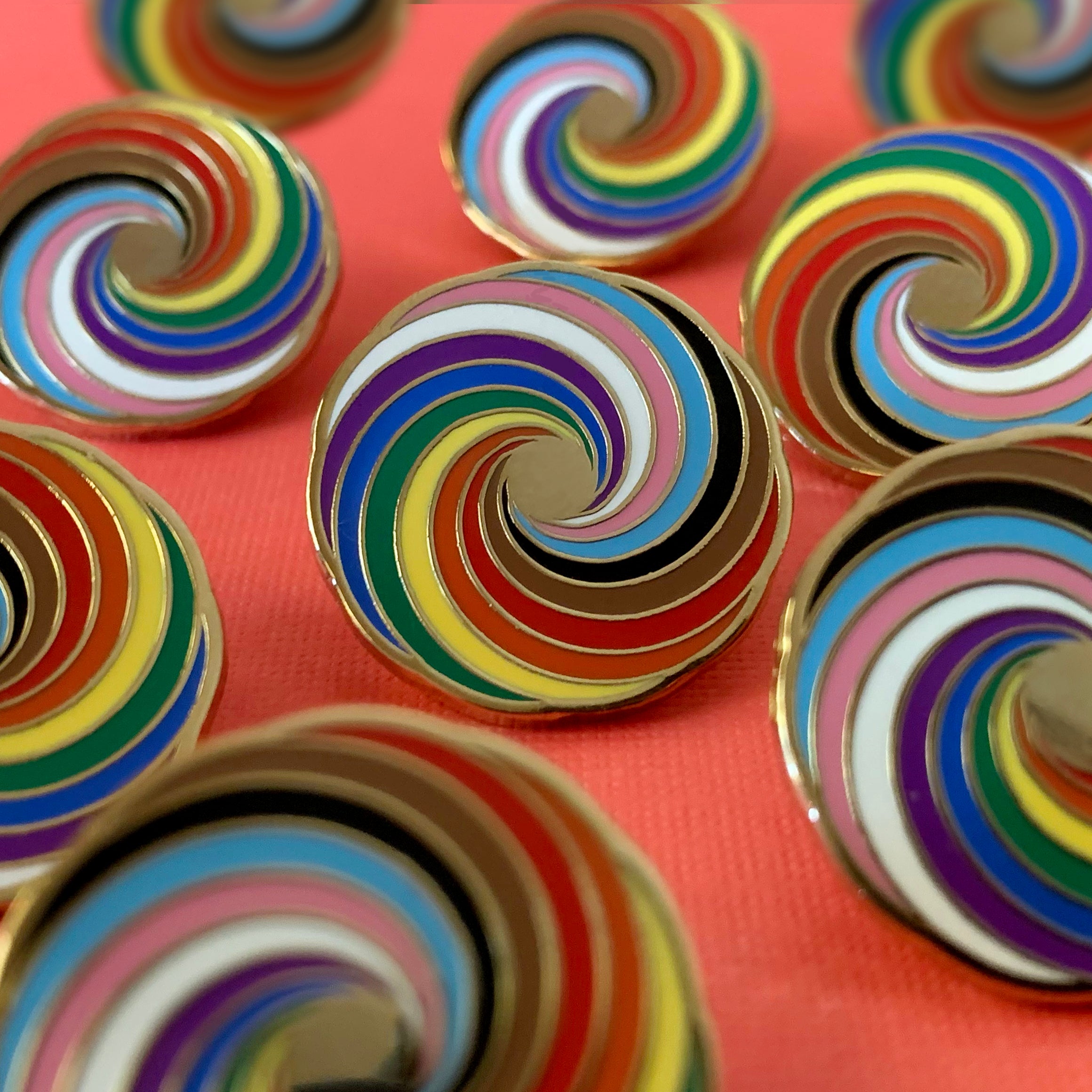 Pride Swirl Pin – GAYPIN'