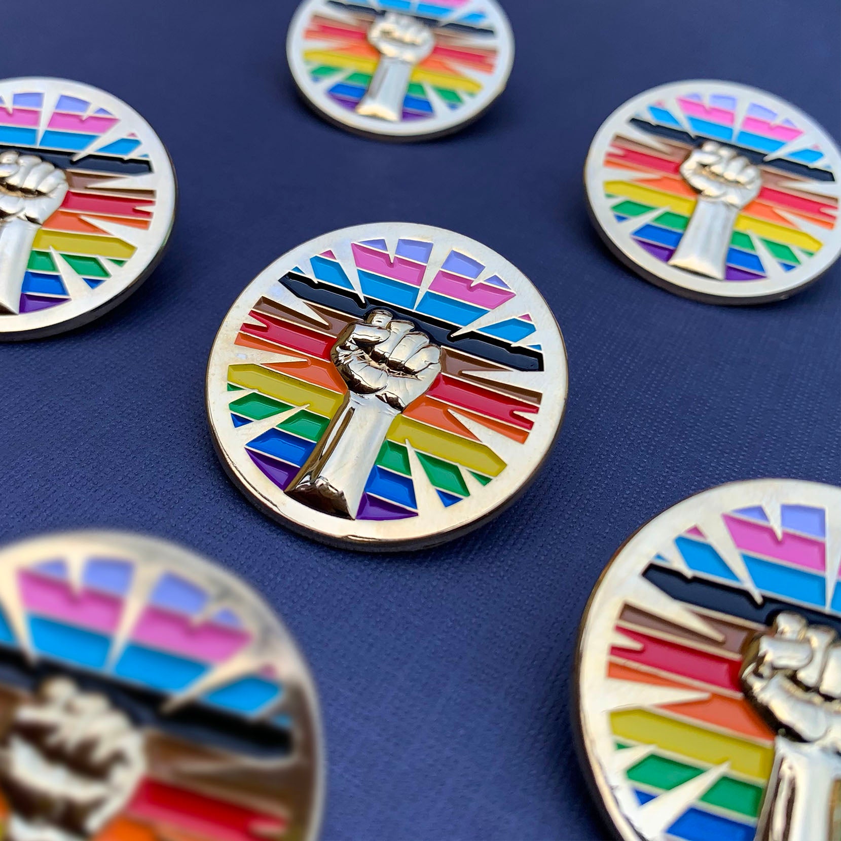 Inclusive Pride Resist Fist pin – GAYPIN'