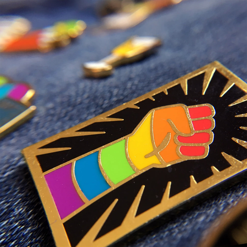 Rainbow Resist Pin – GAYPIN'
